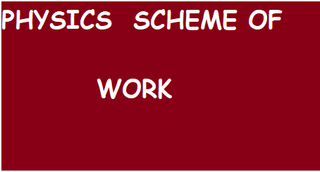 PHYSICS SCHEME OF WORK - EDUFEEDS || TOGETHER WE CAN MAKE OUR EDUCATION ...