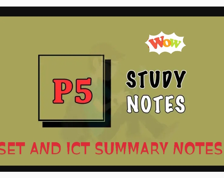 SET AND ICT FOR PRIMARY FIVE P5 SUMMARY NOTES - EDUFEEDS || TOGETHER WE ...